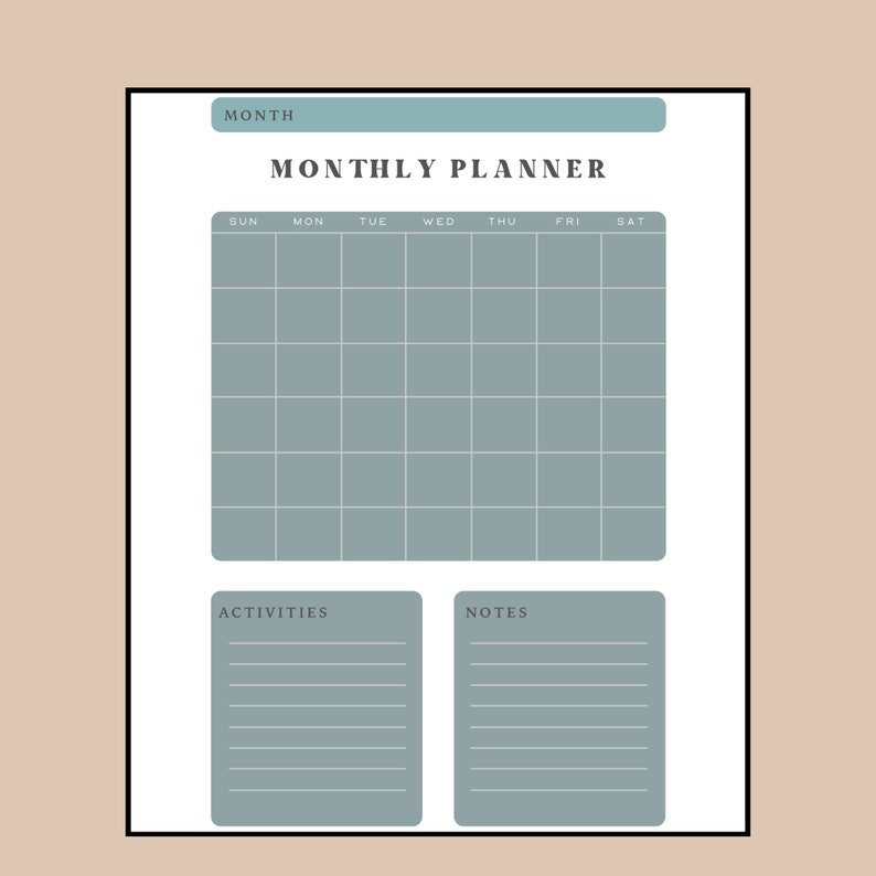 Planner Template and Printable File. Minimalist Editable Planner, Daily ...