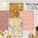 Christmas Digital Paper Gold and Pink; 10 Christmas Patterns in PNG and ...