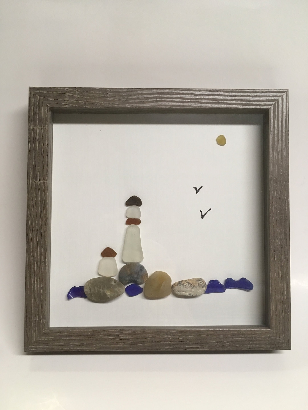 Sea Glass Art Sea Glass Lighthouse Sea Glass Art Sea Glass Etsy