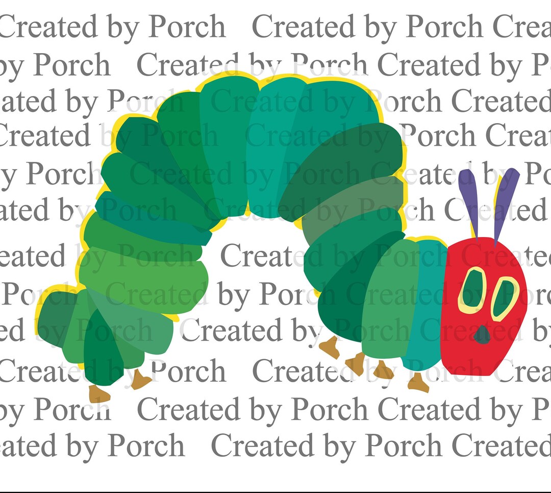 Eric Carle's Caterpillar (the Very Hungry Caterpillar) Svg/vector Image ...