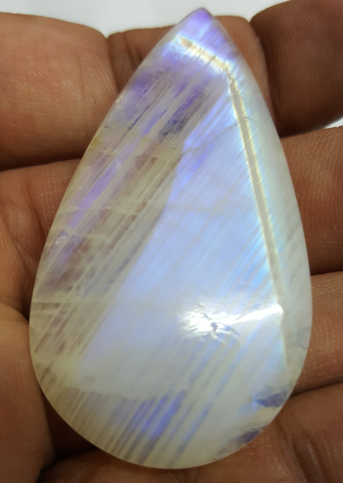Awesome White Rainbow Moonstone/white Labradorite - Etsy