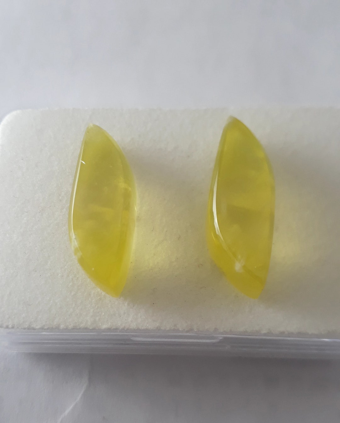 Gorgeous Australlian Yellow Prehnite Cabochon Pair Fancy Shape - Etsy