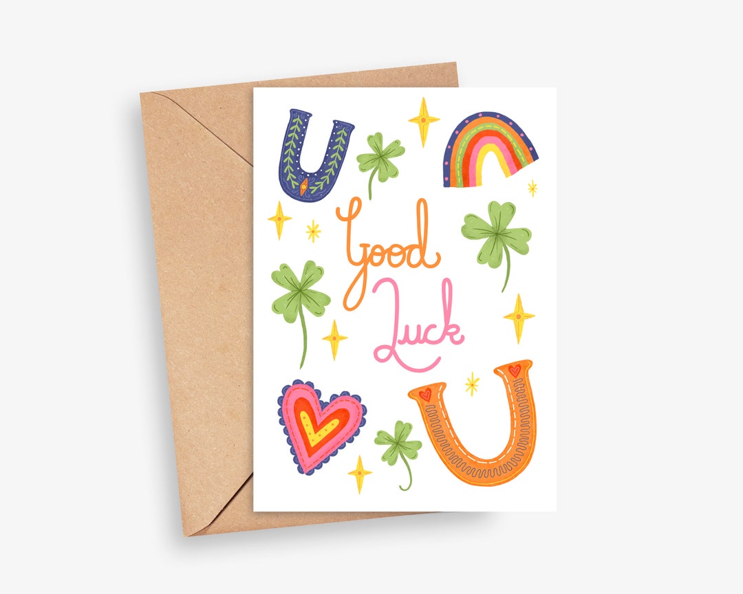 Cute Good Luck Card - Etsy