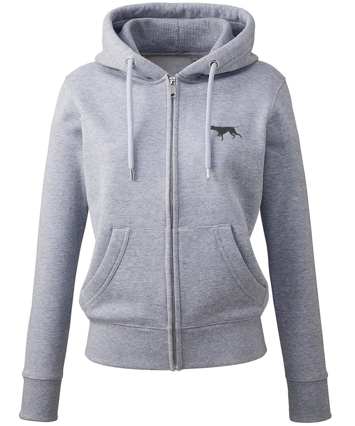English Pointer Clothing Gifts Embroidered Ladies Organic Full Zip ...