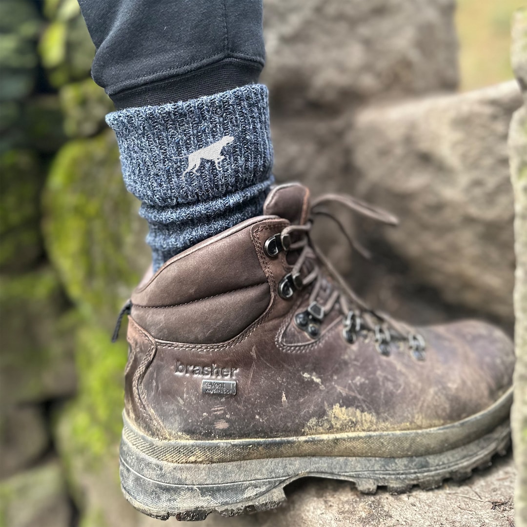 English Pointer Gift 'TWO PAIRS' Men's Wool Blend Boot Socks With ...