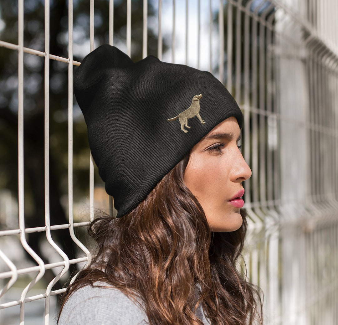 Yellow Labrador Gifts, Owner Gift Beanie Ski Hat Embroidered Labrador ...