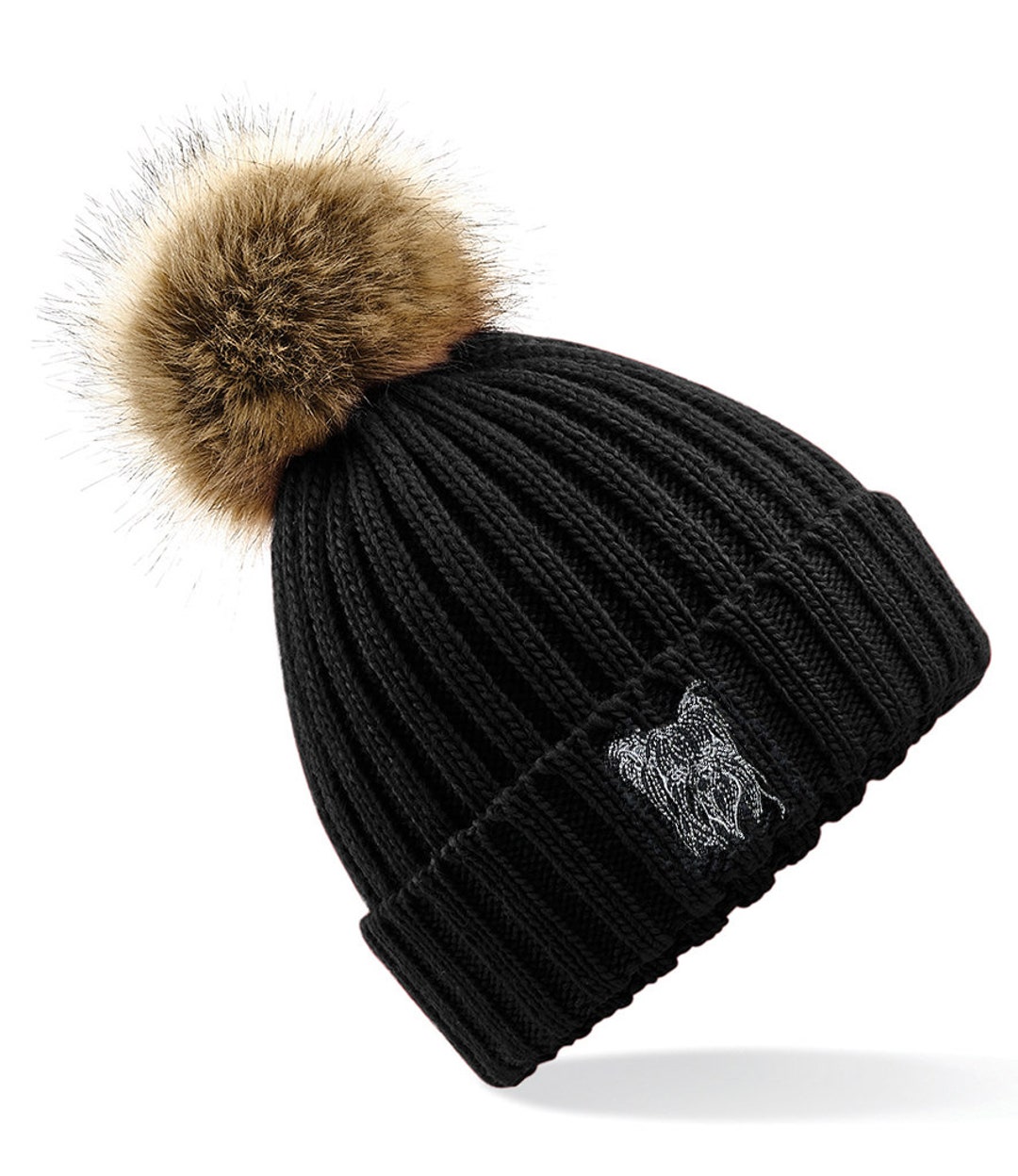 Yorkshire Terrier Yorkie Owner Clothing Gifts, Faux Fur Pom Pom Chunky ...