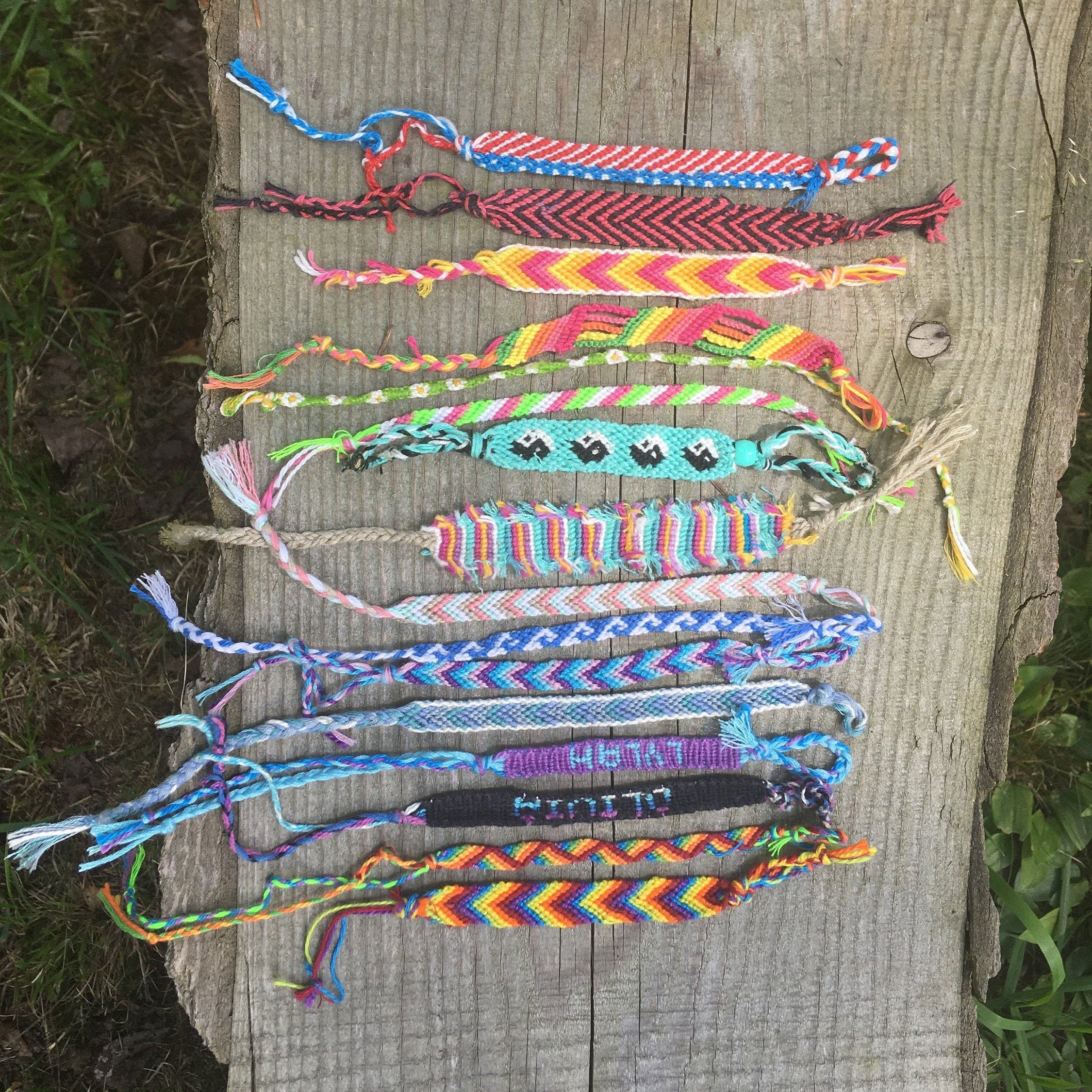 Custom 8 Strand Chevron Friendship Bracelet Handmade - Etsy
