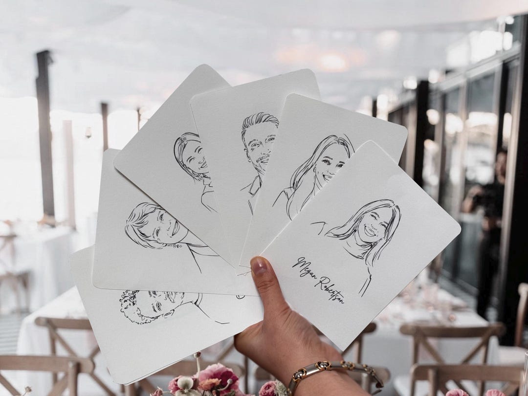 Custom Guest Place Card, Personalized Portrait Place Cards, Custom ...