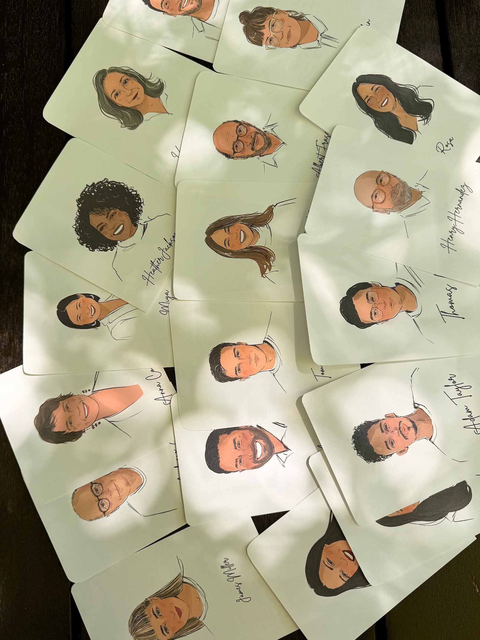 Custom Guest Place Card, Personalized Portrait Place Cards, Custom ...