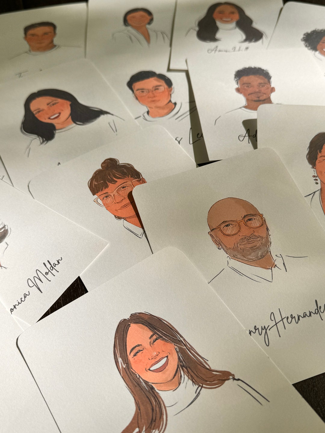 Personalized Guest Place Card, Custom Portrait Place Cards, Event ...