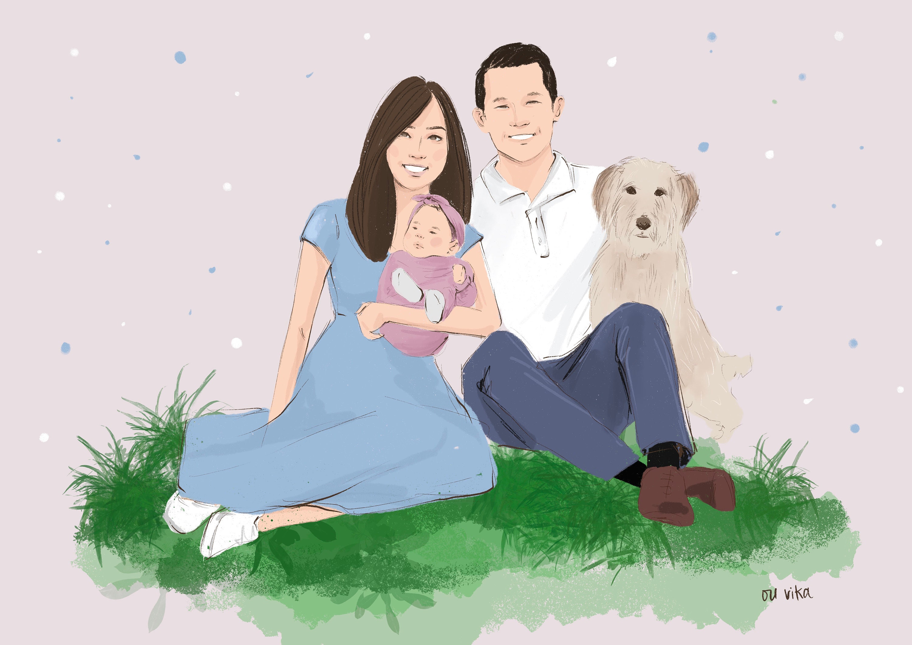 Custom portrait of couple personalized portrait drawing from | Etsy