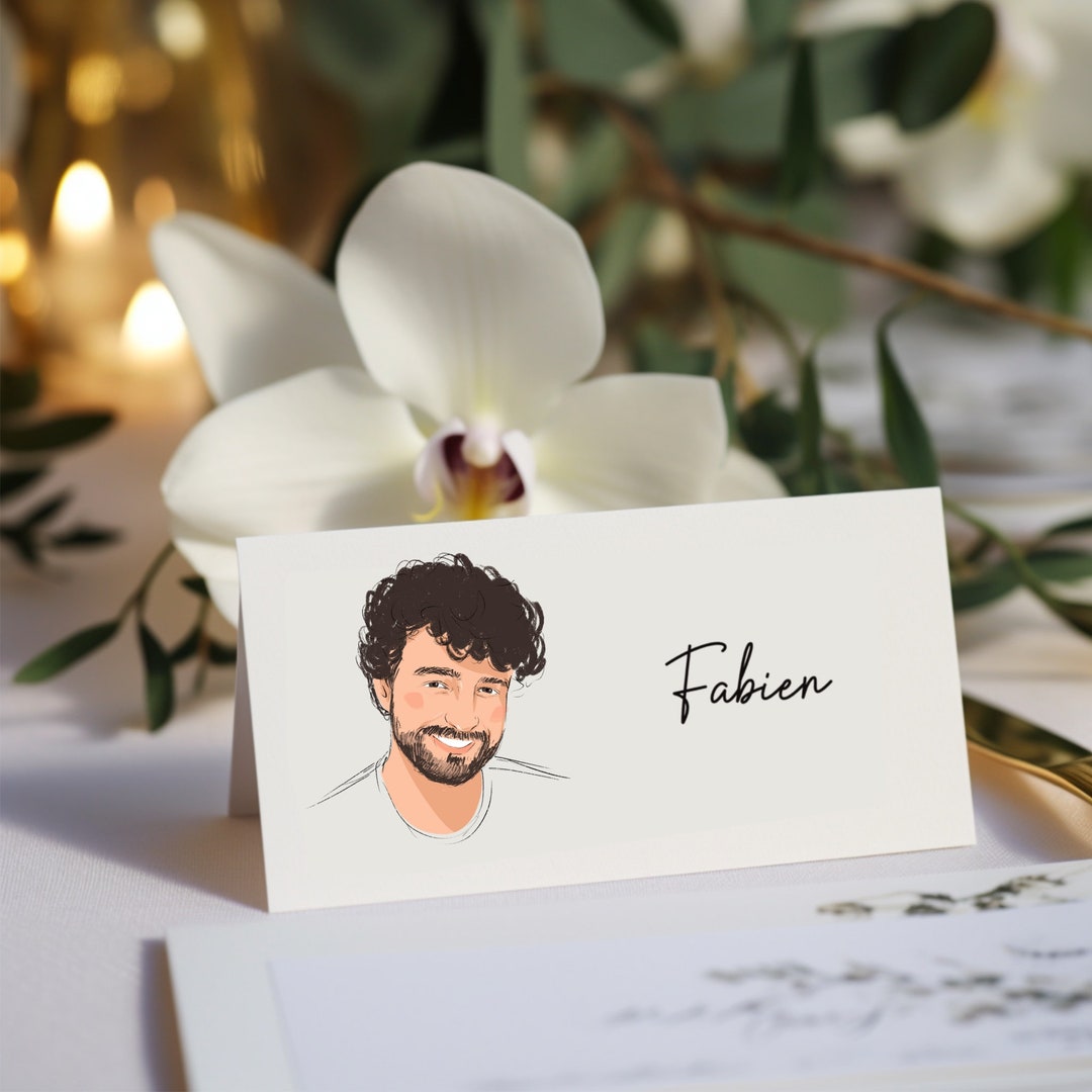 Event Custom Table Place Names, Custom Portrait Place Cards ...