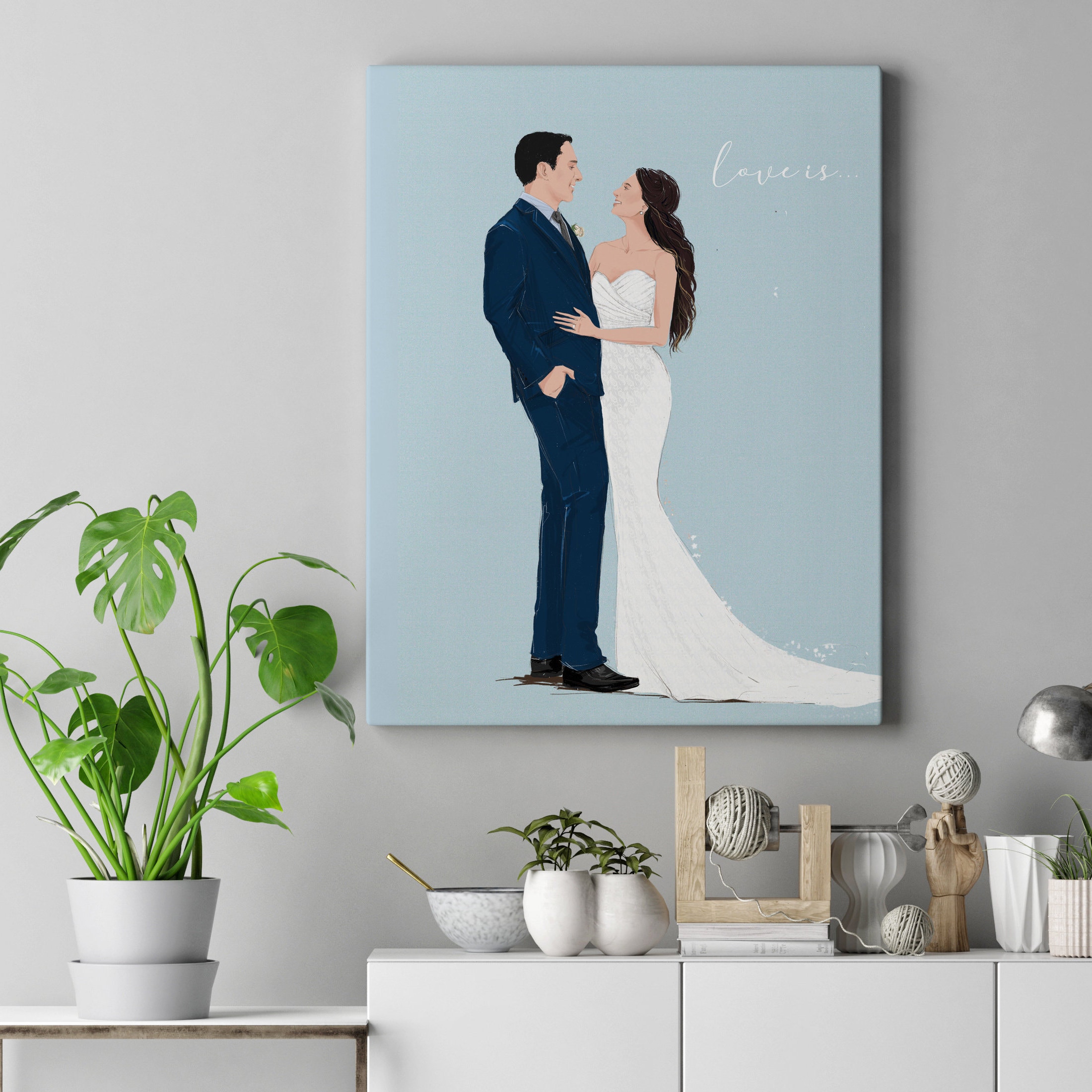 Custom portrait of couple personalized portrait drawing from | Etsy