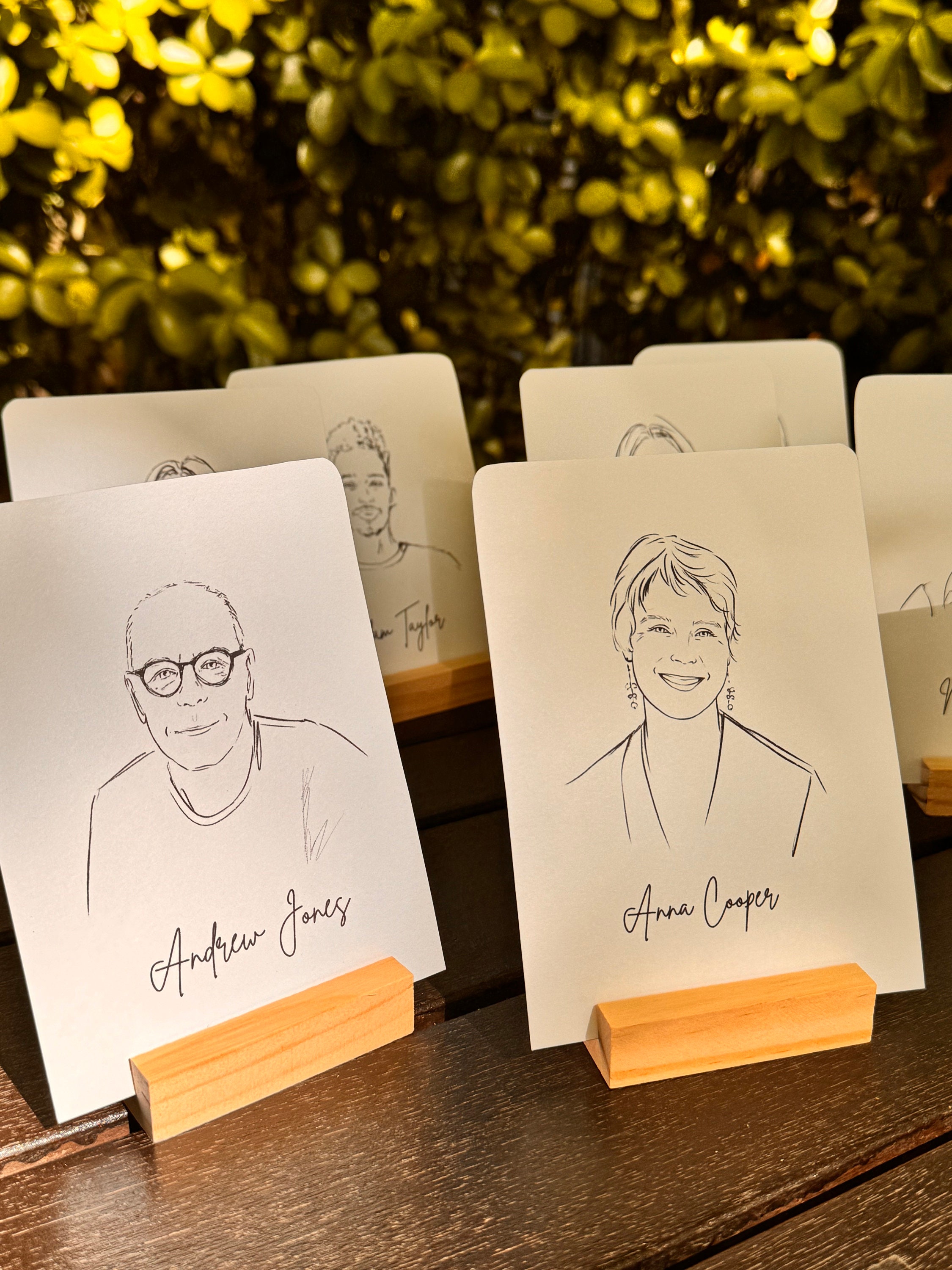 Custom Guest Place Card, Personalized Portrait Place Cards, Custom ...