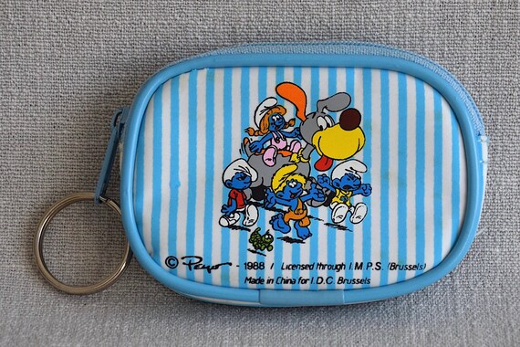 Rare VTG 1988 "The Smurfs" Keychain Wallet - Peyo - I… - Gem