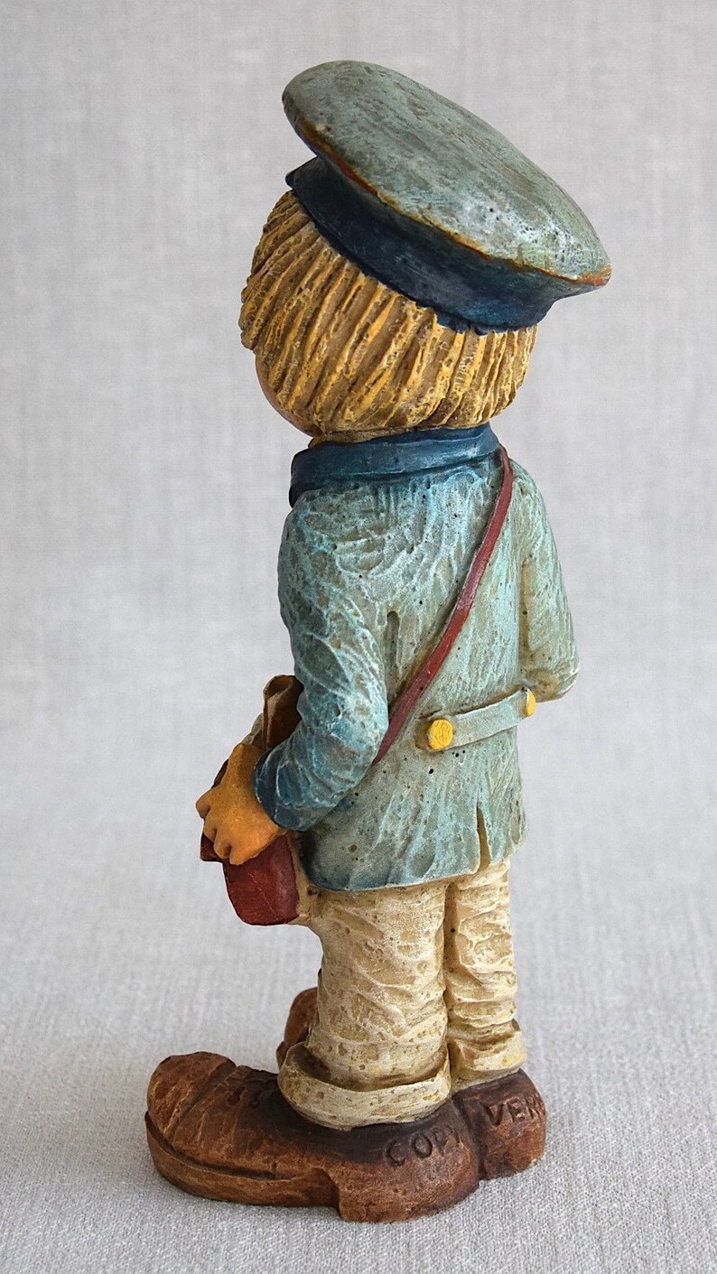 VTG 1970s Dutch "postman" Hand Painted Resin Figurine - Signed Copy ...