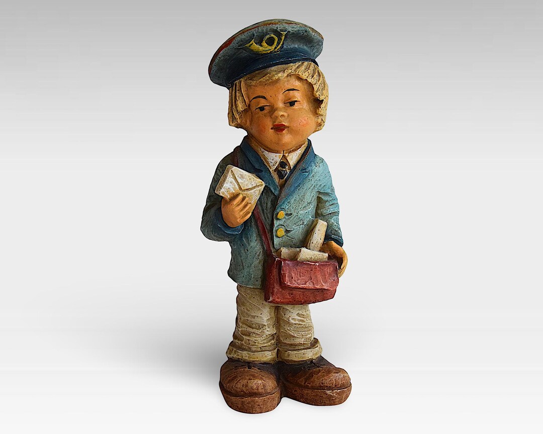 VTG 1970s Dutch "postman" Hand Painted Resin Figurine - Signed Copy ...