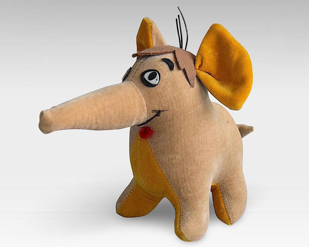 VTG 1960s Japanese "colonel Hathi" Velveteen Felt Stuffed Animal Toy ...