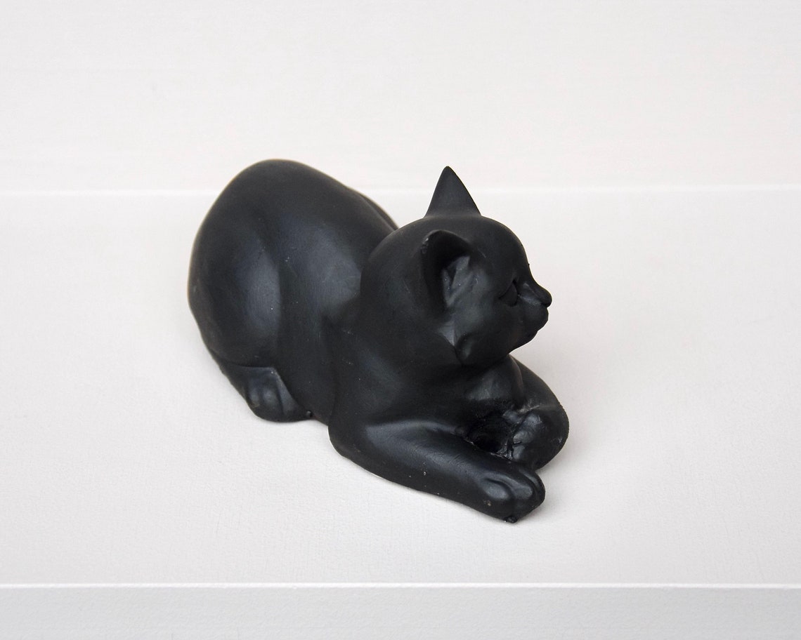 VTG Black Cat Polyester Animal Figurine Cat | Etsy