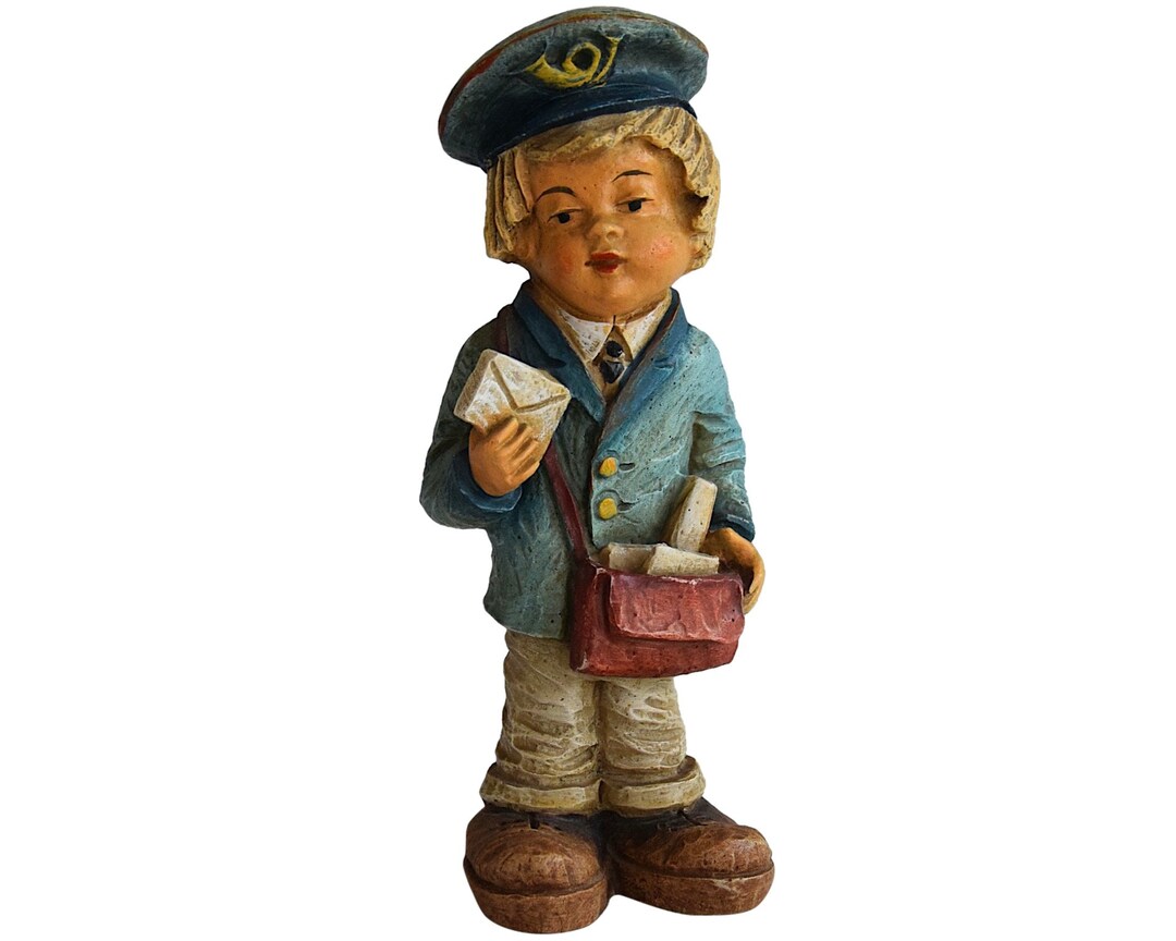 VTG 1970s Dutch postman Hand Painted Resin - Etsy