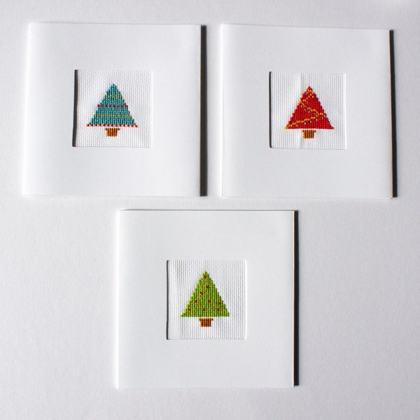 Christmas Cross Stitch Cards - Etsy UK