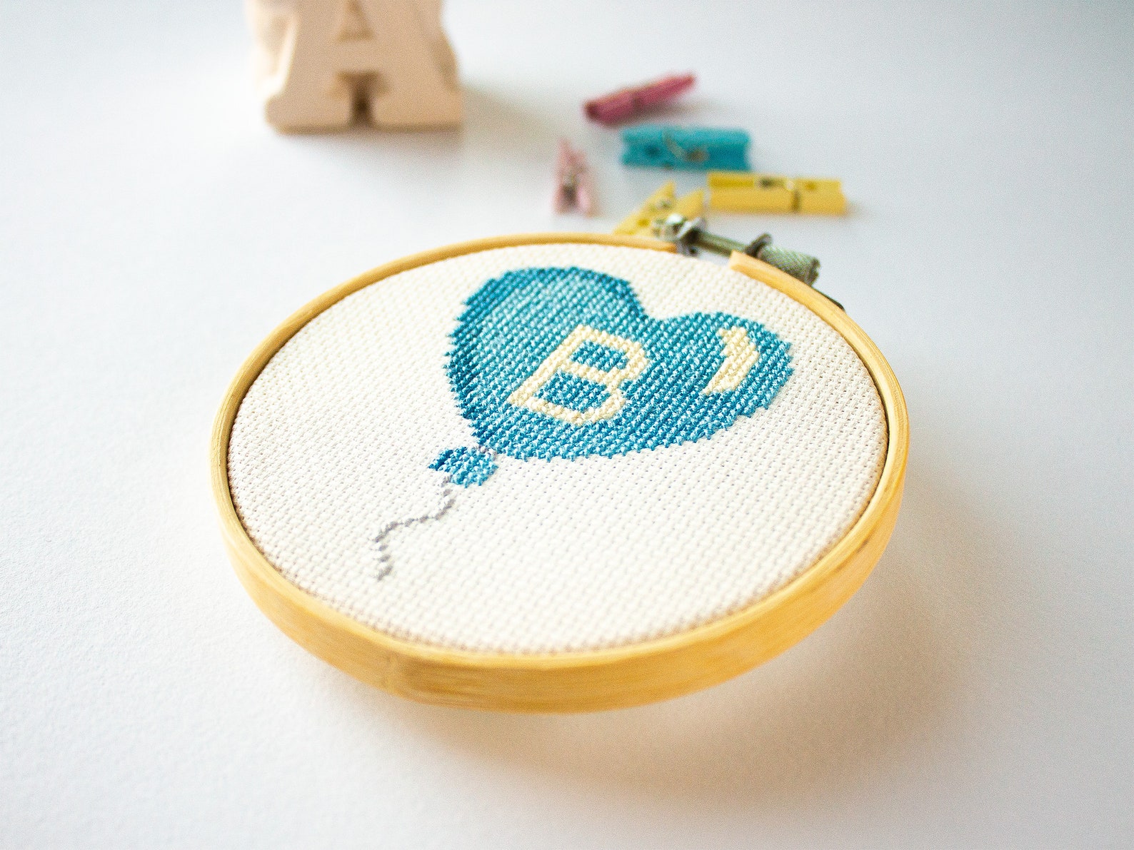 Letter E Cross Stitch Pattern PDF Download, Blue Cross Stitch Pattern ...