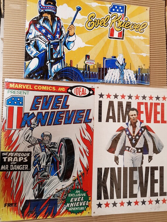 Evel Knievel 12 X 18 Metal Signs Various Options/ - Etsy UK