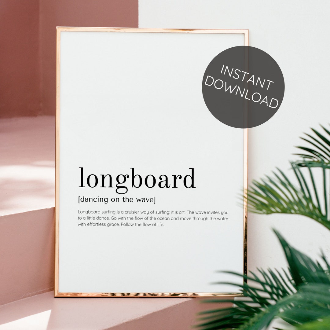 LONGBOARD Digital Download Definition Poster Print Holiday - Etsy