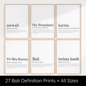 BALI BUNDLE - ALL Digital Download Bali Definition Poster Print ...