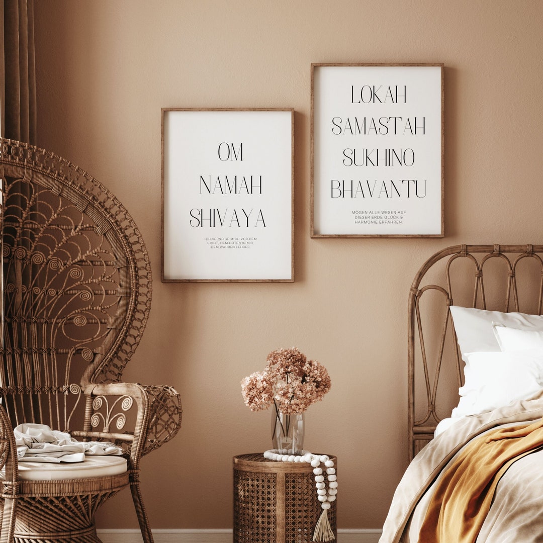 3 für 2 MANTRA Poster Spirituelle Poster Yoga Geschenk Wand Deko Wand ...