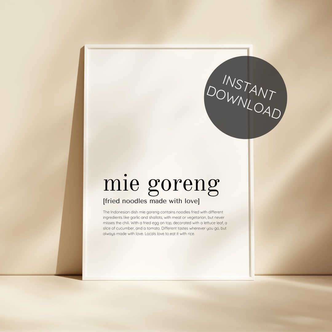 MIE GORENG Bali Definition Poster Print Holiday Pictures - Etsy