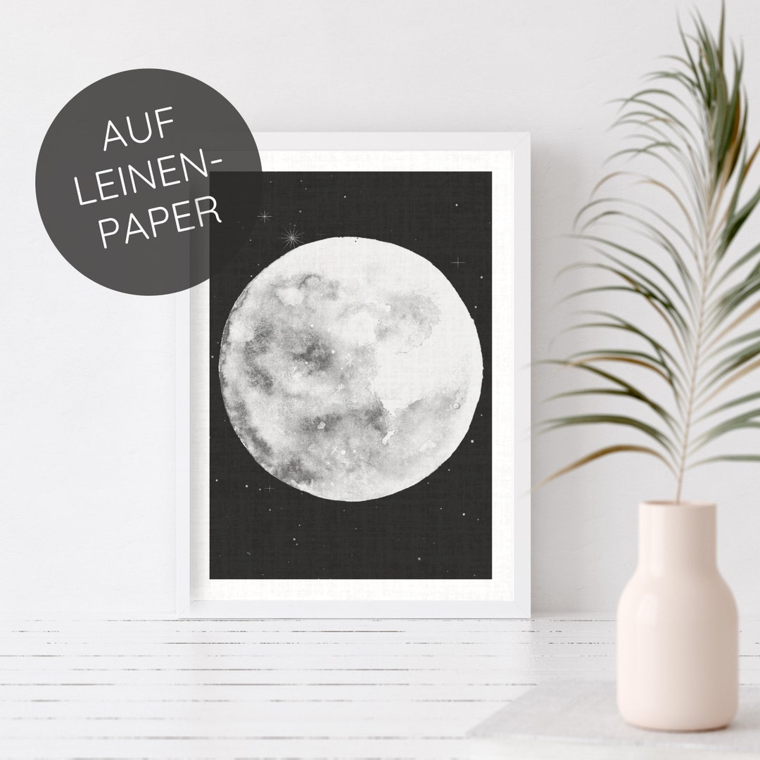 FULL MOON Poster Moon Decoration Manifest Poster Moon Wall Art ...