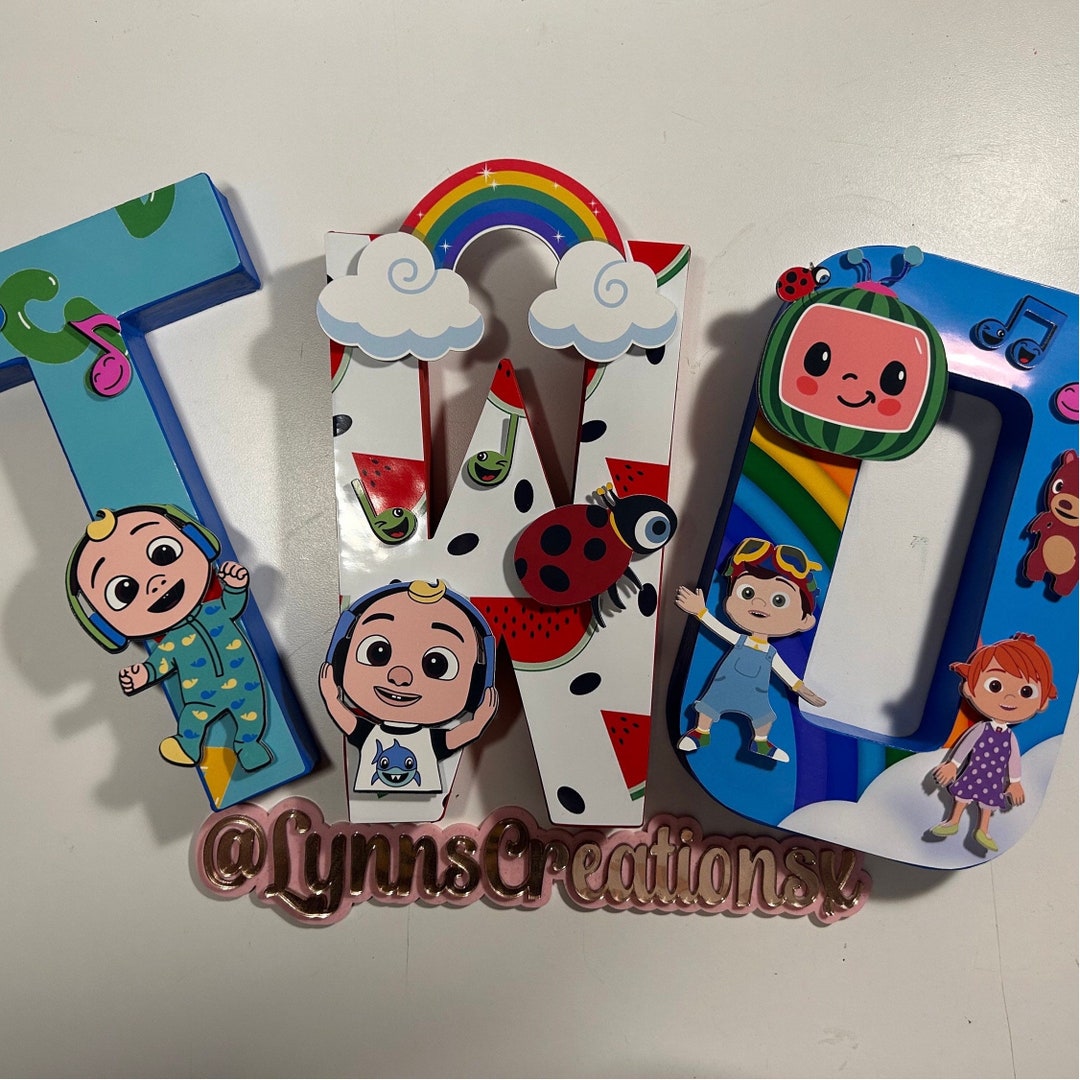 COCOMELON THEME LETTERS Cocomelon Birthday Party Party - Etsy UK