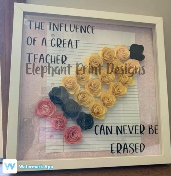 Teacher Shadow Box - Etsy
