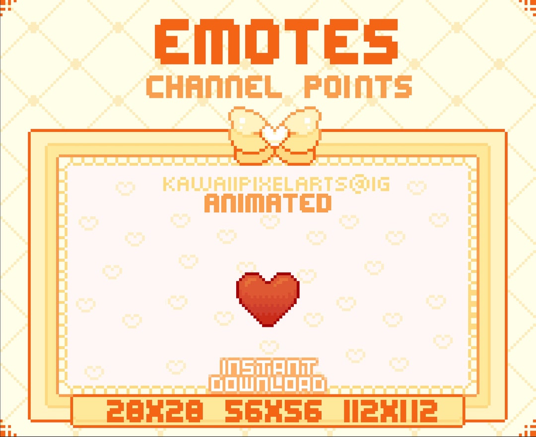 ANIMATED Flipping Heart Twitch Emote / Pixel Emotes / Ready to Use ...