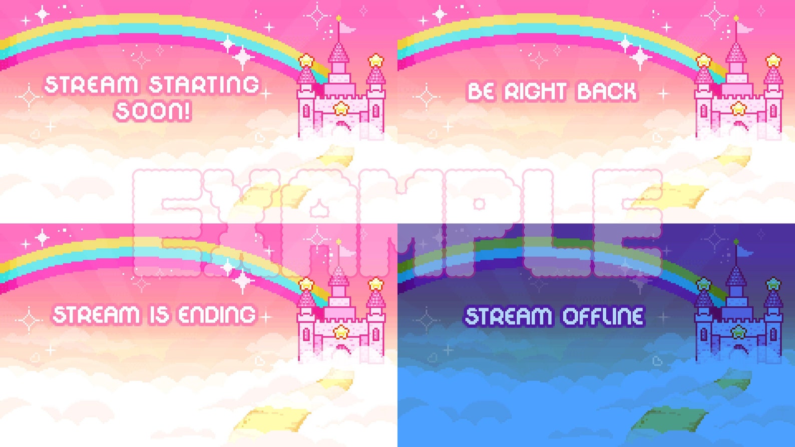 Animated Stream Set 4 Animated Screens Twitch 1920 1080 Start Screen Be ...