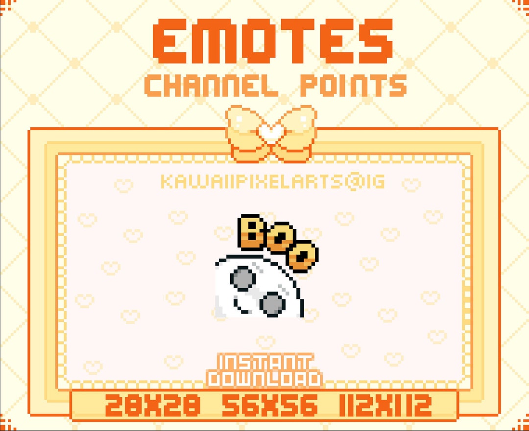 BOO! Cute Ghost Emote for Twitch / Channel Points / Ready to Use ...