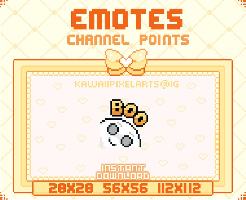 BOO! Cute Ghost Emote for Twitch / Channel Points / Ready to Use ...