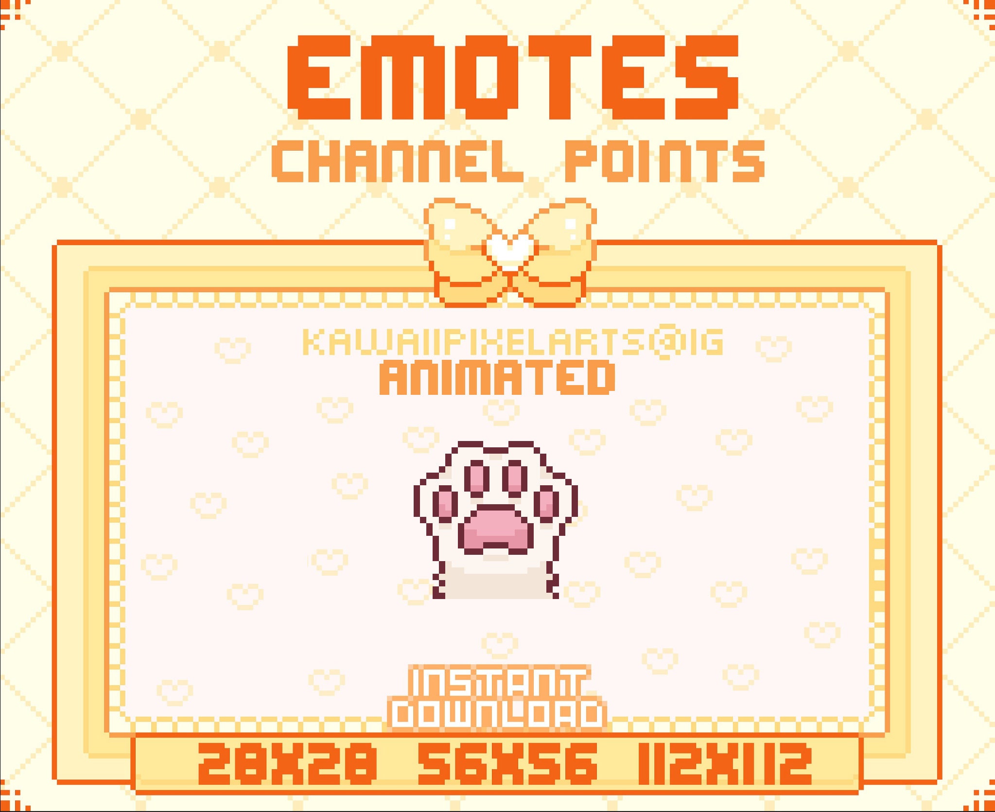Paw Print Twitch Emote / Pixel Emotes / Ready to Use / INSTANT DOWNLOAD ...