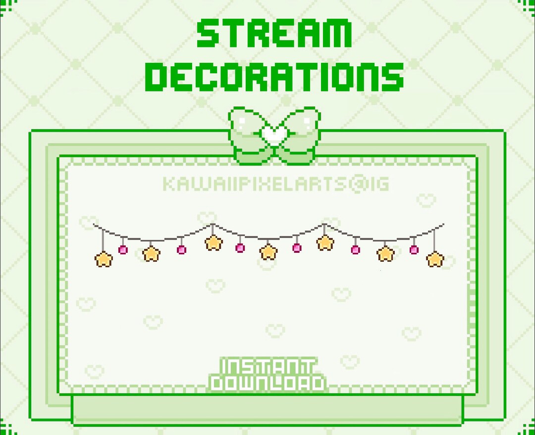 Pixel Stream Decor - Animated String Light 8bit Style Pixel Art INSTANT ...