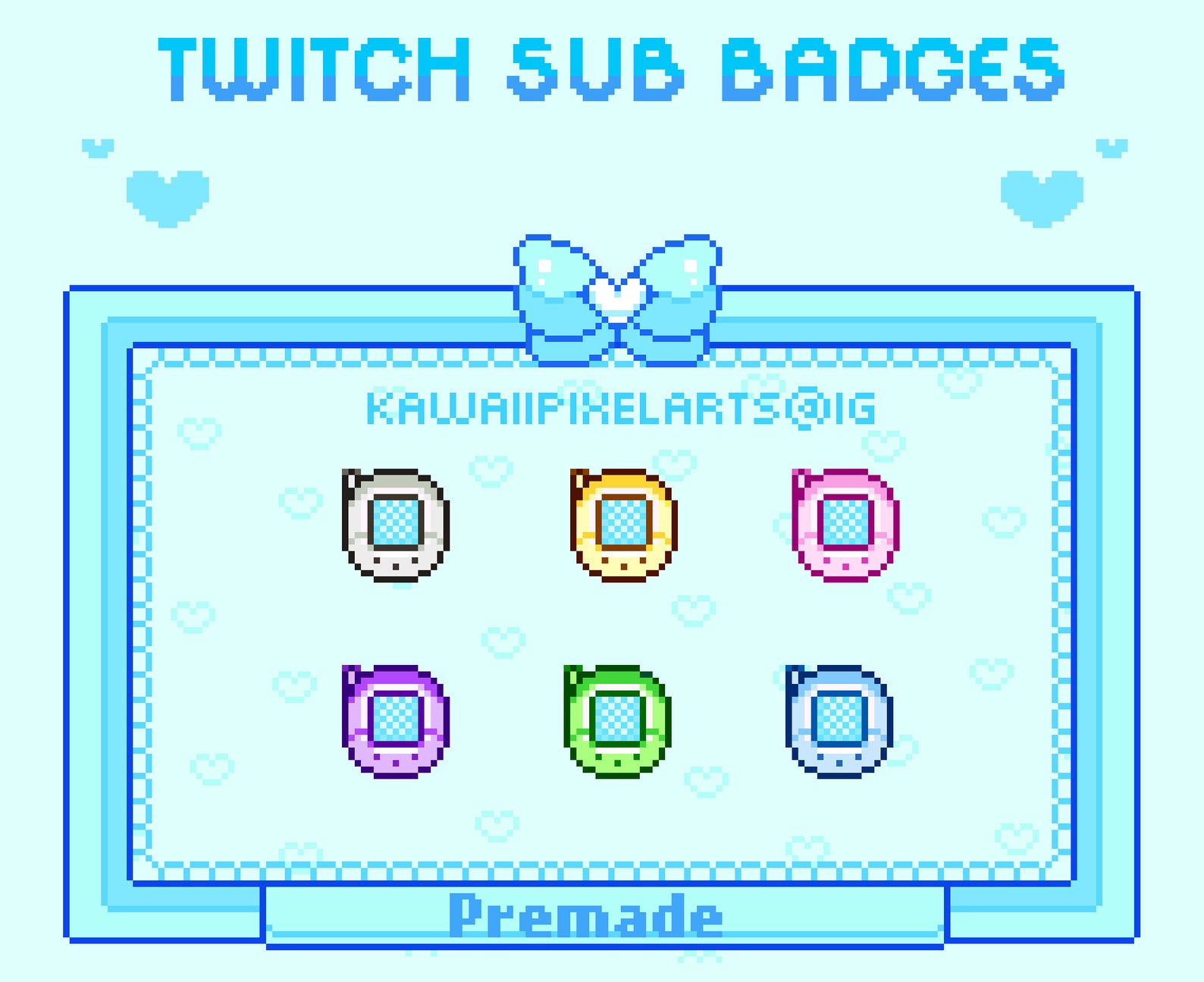 PIXEL Sub Badges / Ready to Use / INSTANT DOWNLOAD / Bit | Etsy