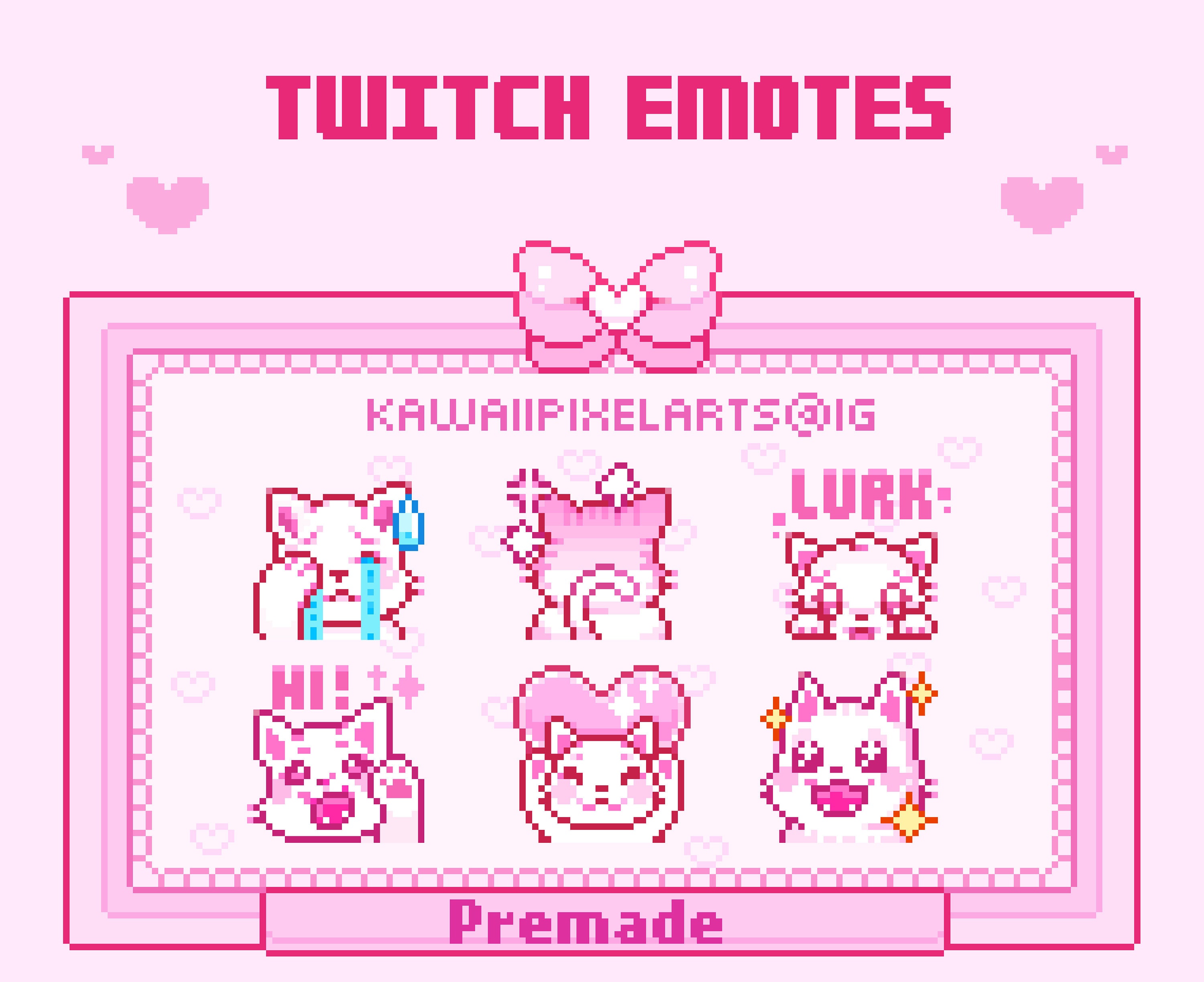 PIXEL Twitch Emotes / Ready to Use / INSTANT DOWNLOAD / Emote | Etsy