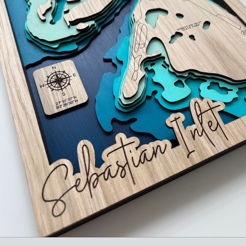 Wood Engraved River Maps - Etsy