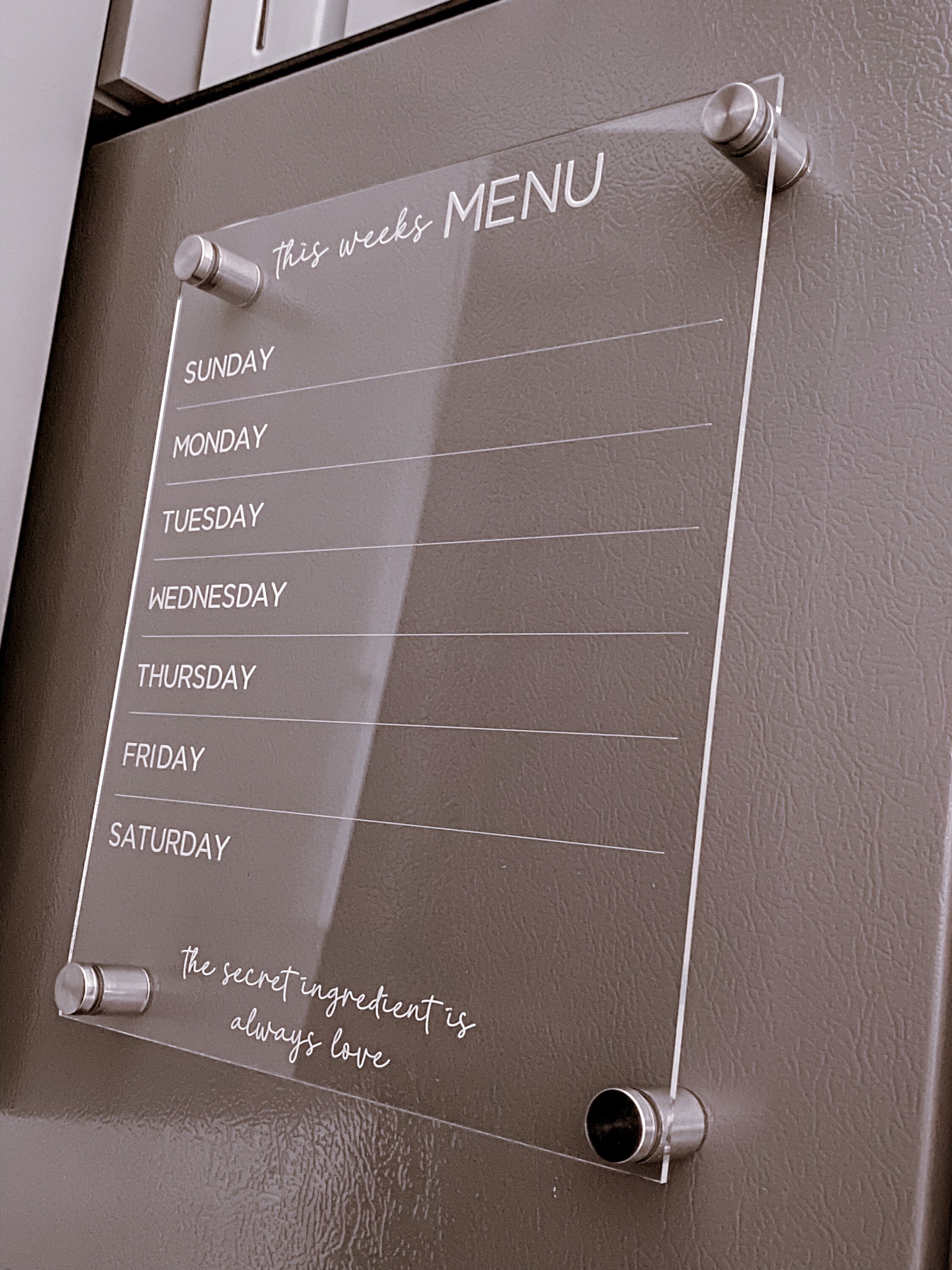 Menu Board Dry Erase Acrylic customize With Your Favorite - Etsy