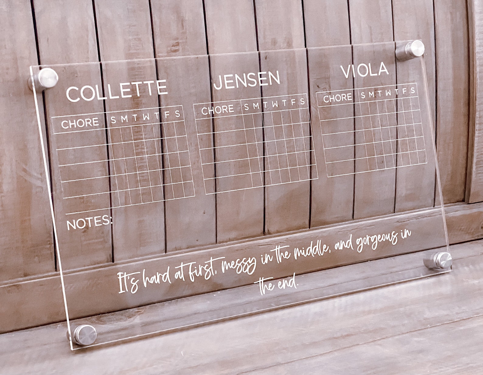 Personalized Acrylic Chore Chart Dry Erase Board - Etsy