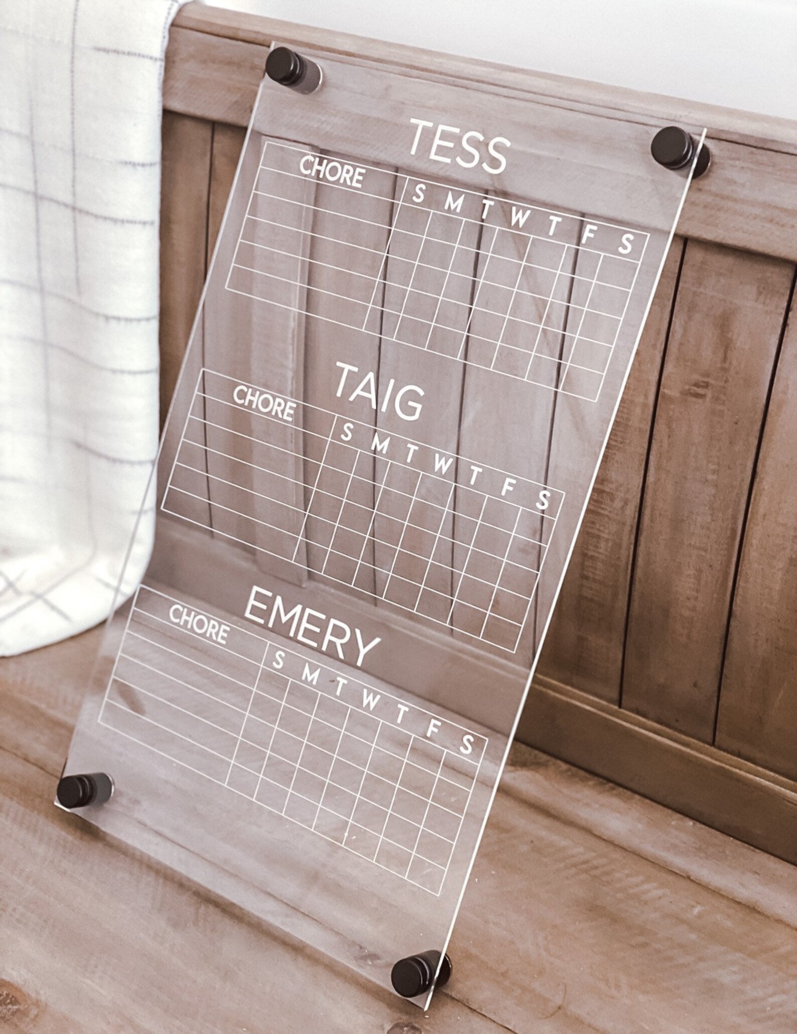 Personalized Acrylic Chore Chart Dry Erase Board - Etsy