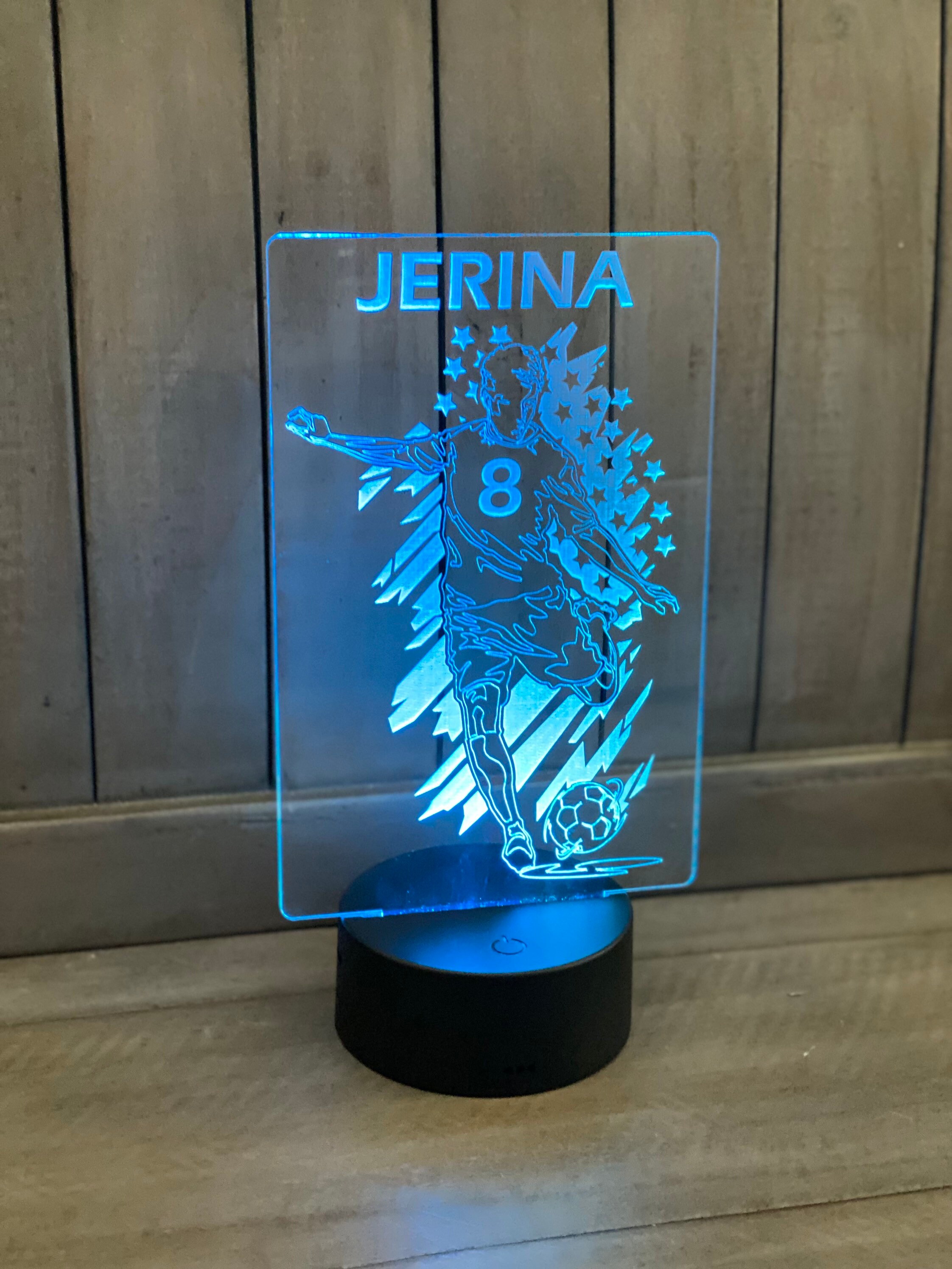 Personalized Soccer Player LED Night Light Gift | Etsy