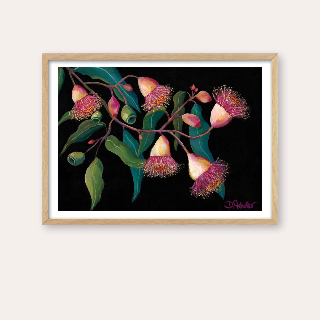 Glorious Gum Blossom Art Print UNFRAMED Floral Botanical Flower / Art ...