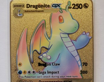Gold Dragonite Card - Etsy